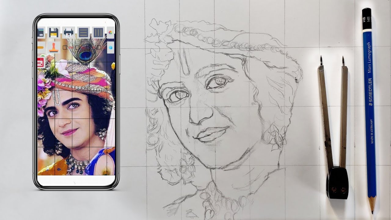 Outline drawing tutorial step by step for absolute beginners | radhe ...