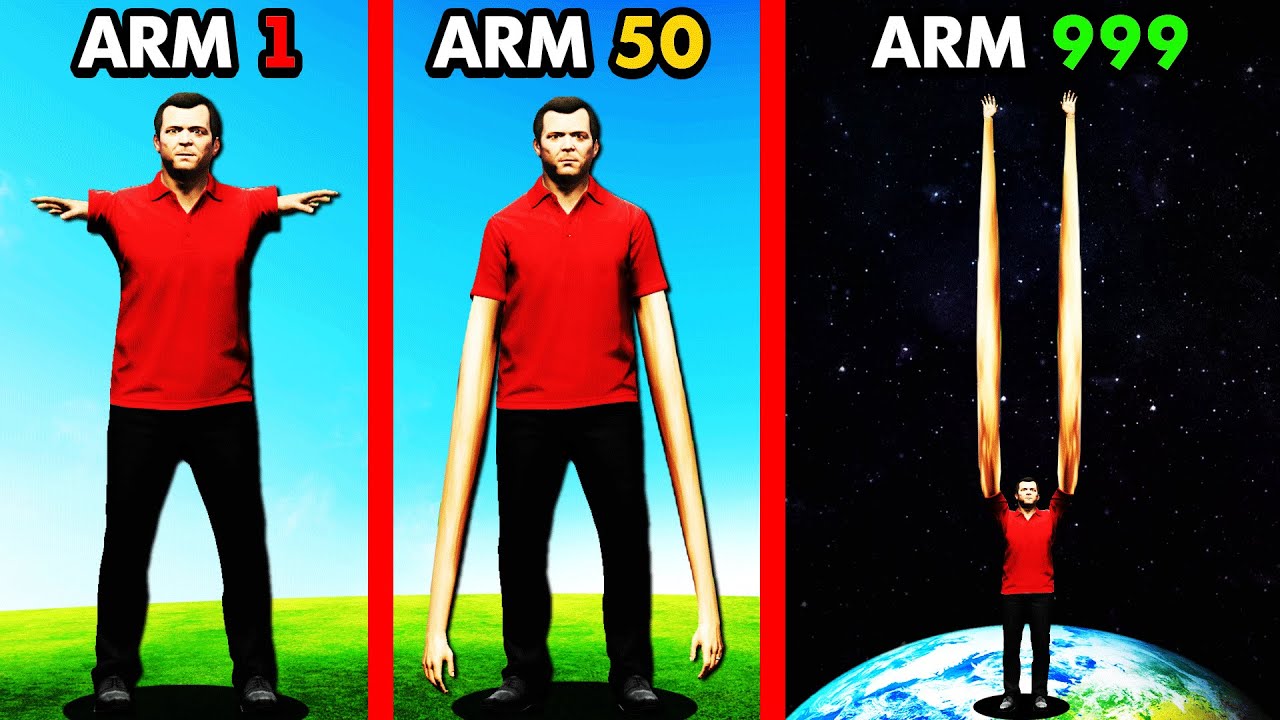 Growing LONGEST ARMS In GTA 5 - YouTube