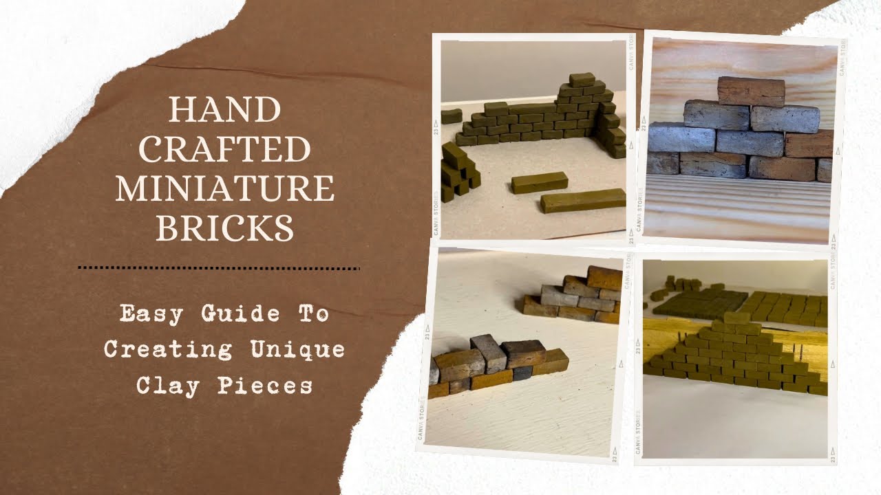 Making Miniature Clay Bricks For Models/Decoration. Hand Dug Clay ...