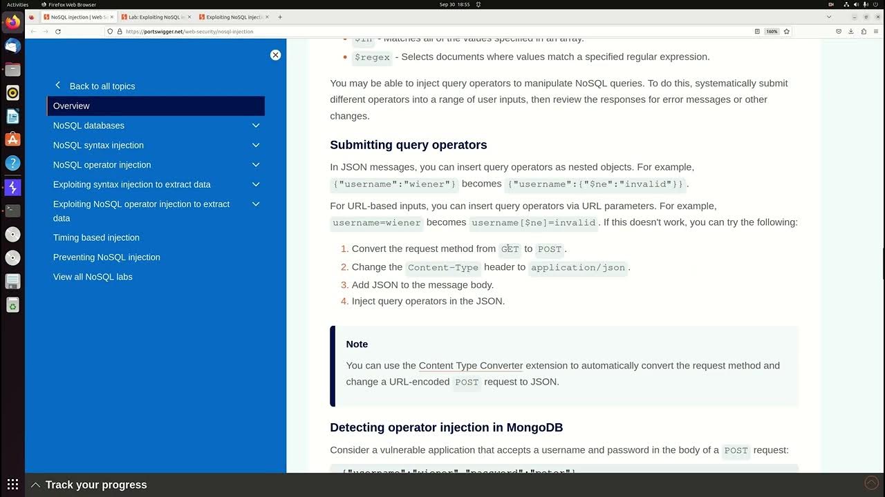 Exploiting Nosql Injection To Extract Data Youtube