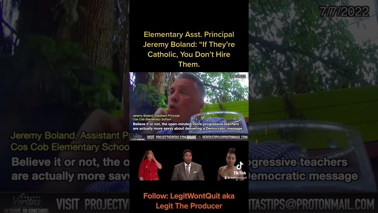 Elementary Asst. Principal Jeremy Boland: “If They’re Catholic, You Don ...