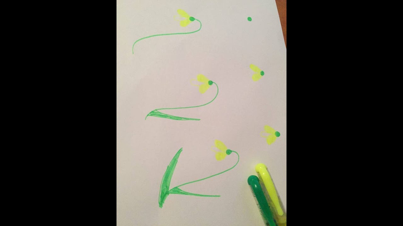 Cum sa desenezi un ghiocel pas cu pas / How to draw a snowdrop step by ...