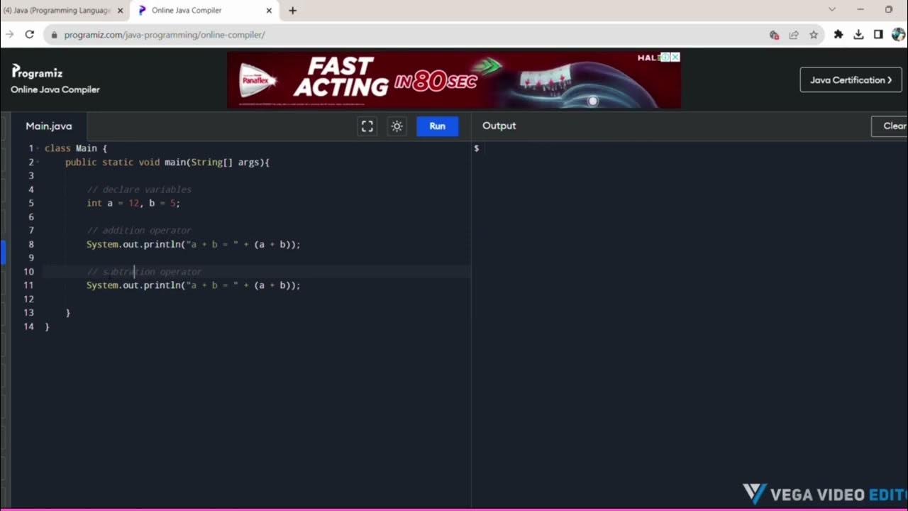 Java Programming Language Project 11 Arithmetic Operators Created By Trishanth Kumar Youtube
