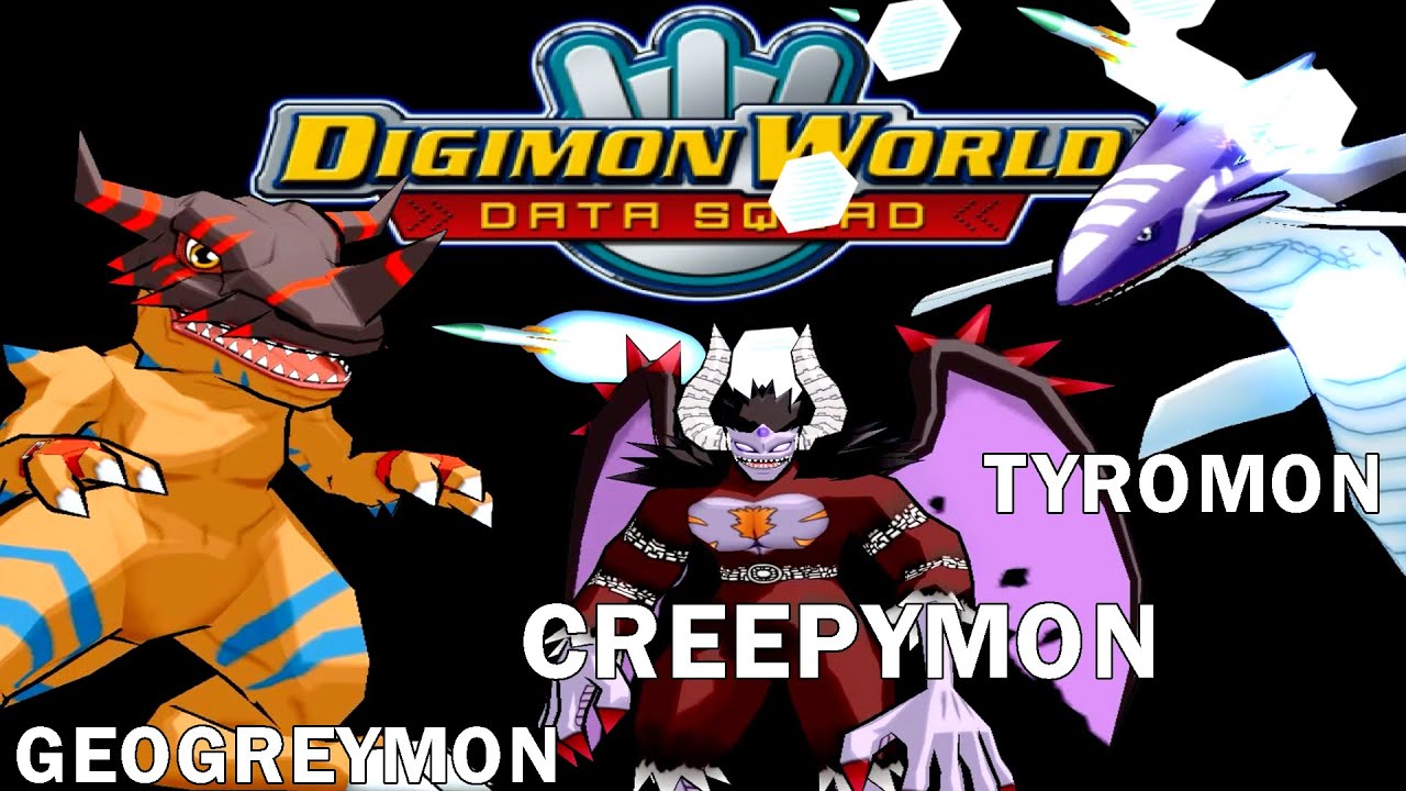 Geogreymon, Creepymon & Tyromon | Digimon World - Data Squad #digimon # ...