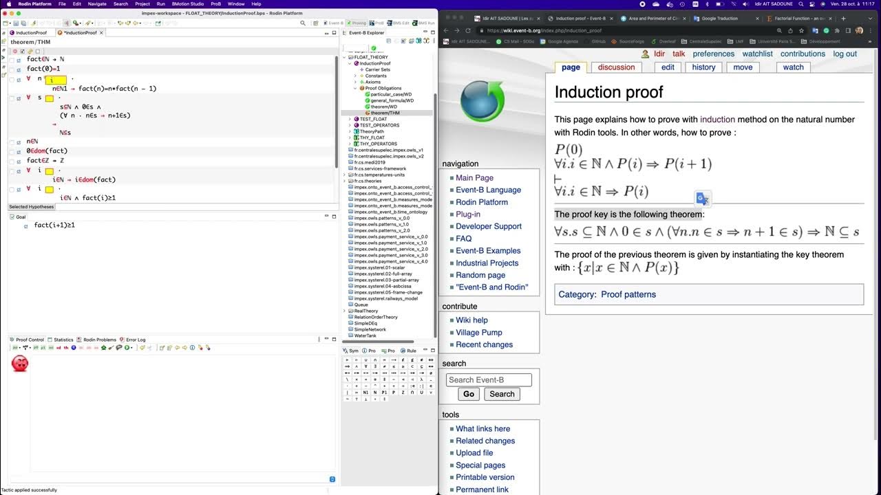 Prove using the induction method in the Event-B method with the Rodin tool. - YouTube