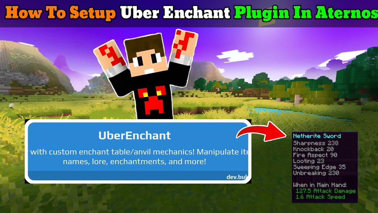 ( UBER ENCHANT ) How To Add Uber Enchant Plugin In Aternos / How To Use Uber Enchant Plugin ...