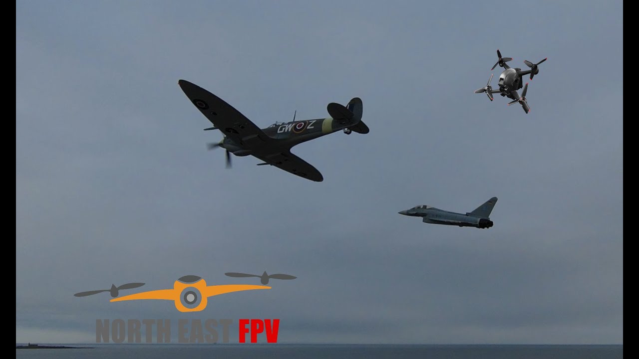 Eurofighter Typhoon mid air crash with Spitfire - YouTube