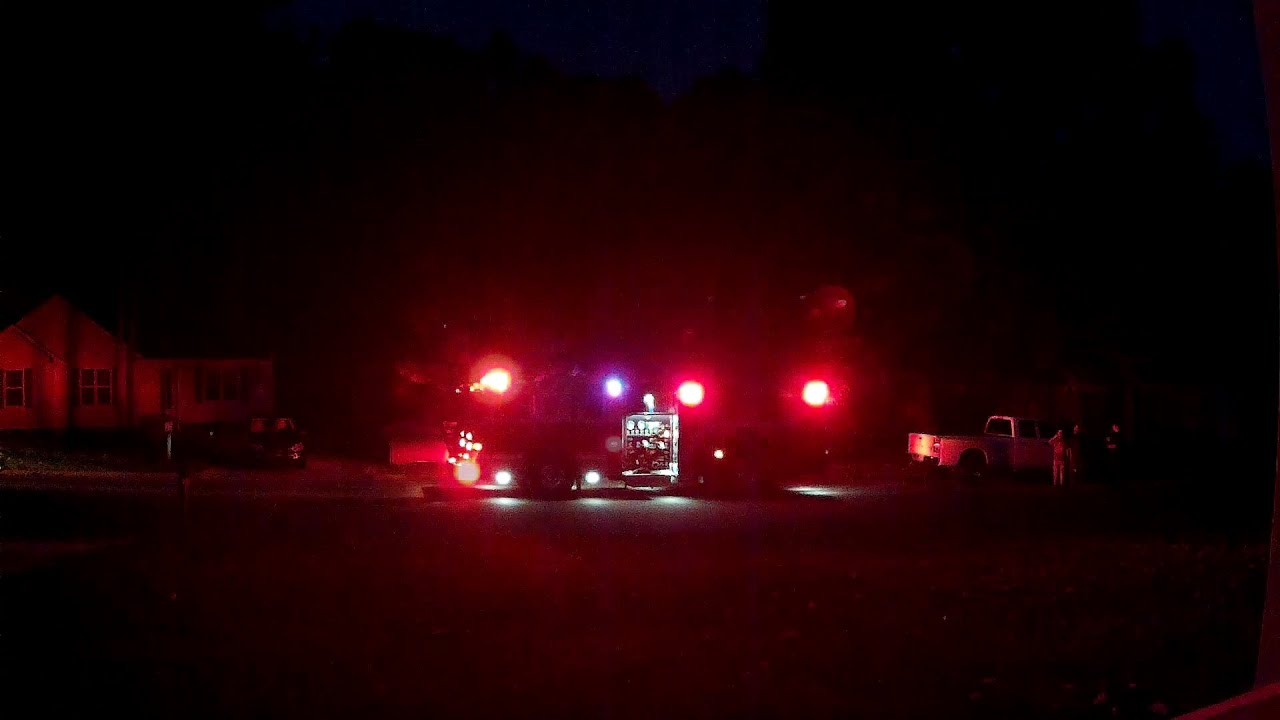 Fire Truck Lights at Night - Time Lapse - YouTube