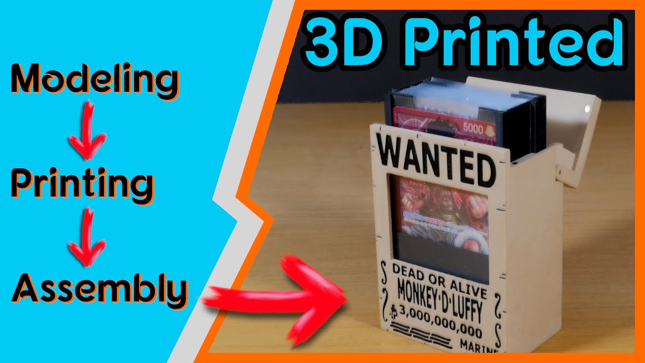 Time lapse creation - 3D printed One Piece TCG Deck Box - YouTube