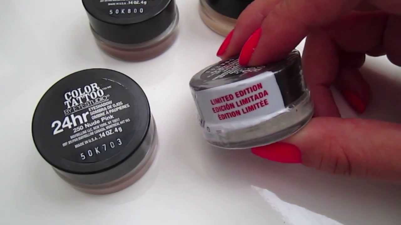 Review: Limited Edition Matte Maybelline Color Tattoos - YouTube