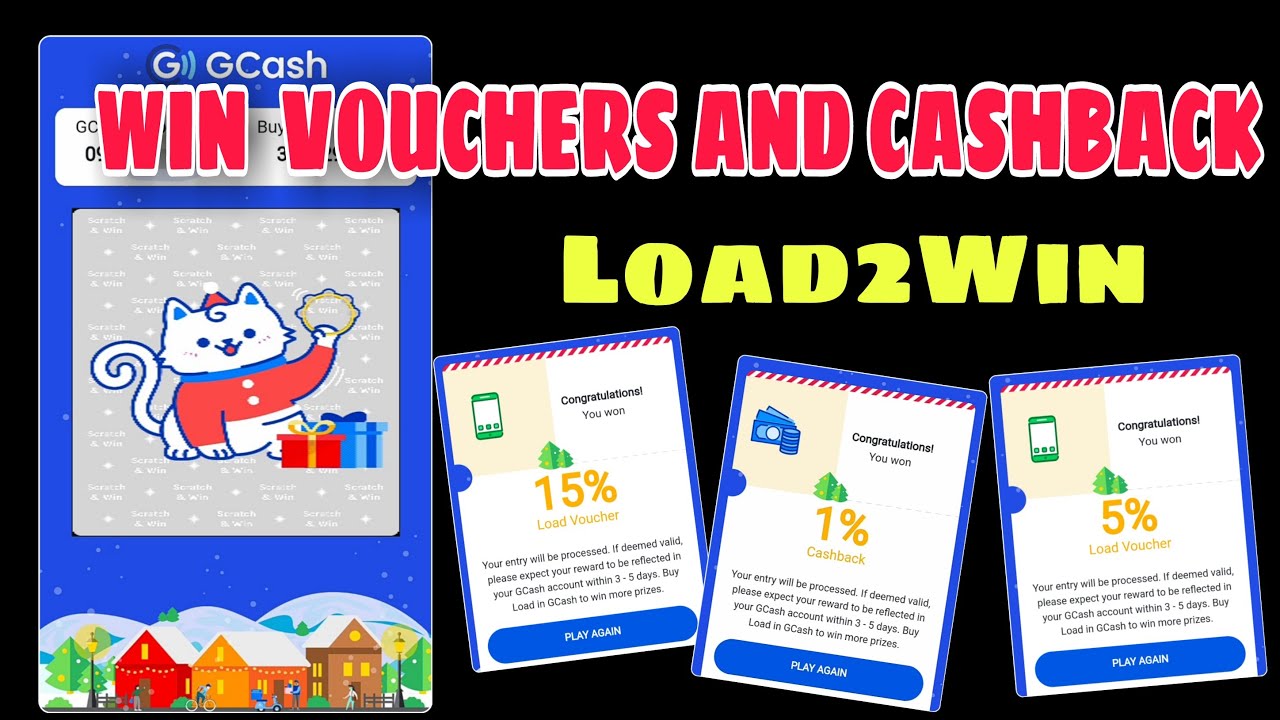 HOW TO WIN LOAD VOUCHERS AND UP TO 100% CASHBACK IN GCASH - YouTube
