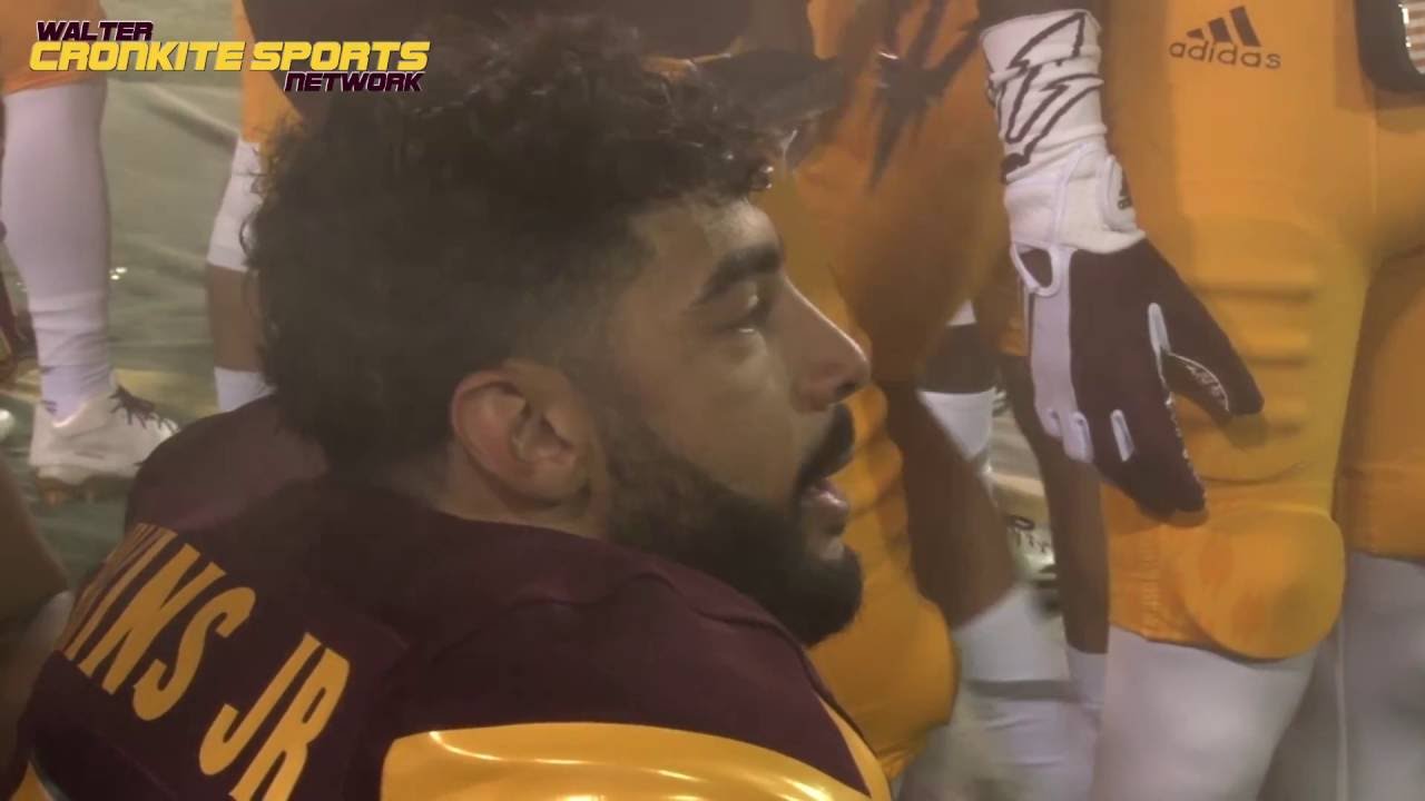 ASU Football: Graham discusses Manny Wilkins' signature hurdle - YouTube