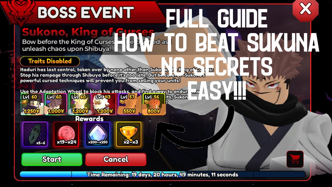 HOW TO BEAT THE NEW SUKUNA BOSS EVENT IN ANIME VANGUARD. NO SECRETS ...