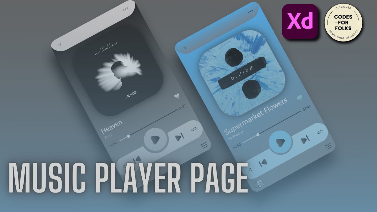 I Created Music Player Design || Adobe XD || App Designing - YouTube
