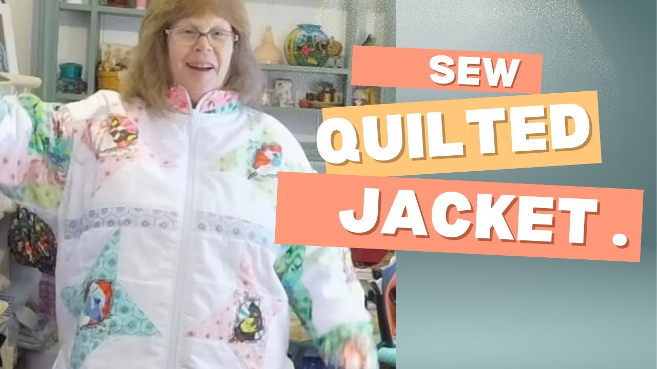 Sewing my Quilted Jacket with Tula Pink Fat Quarters - YouTube