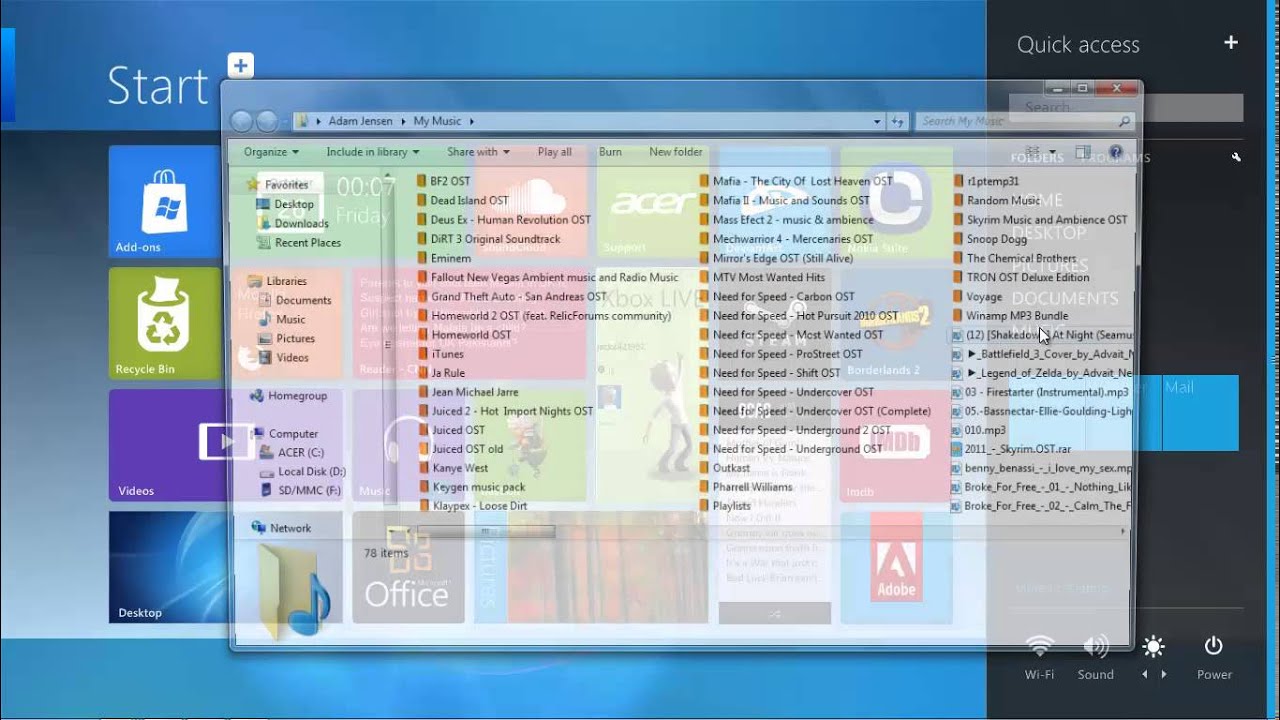 Metro inspired Windows 7 theme - YouTube