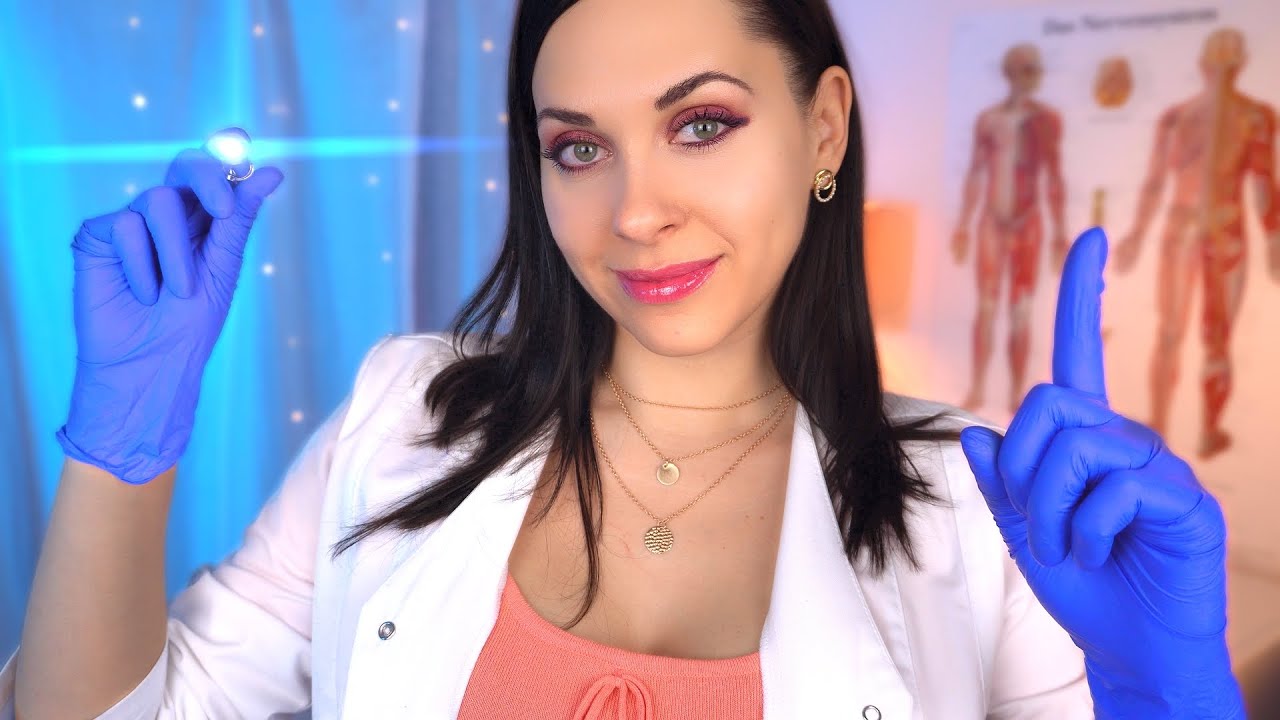 ASMR Doctor Delicate Check Up Roleplay (Eyes Ear Exam Face) - YouTube