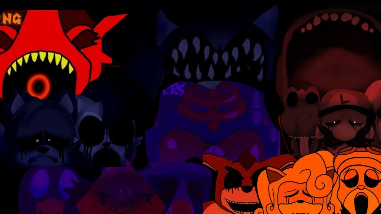 Mario, Sonic, Crash and Red corrupted videogames fnf - YouTube