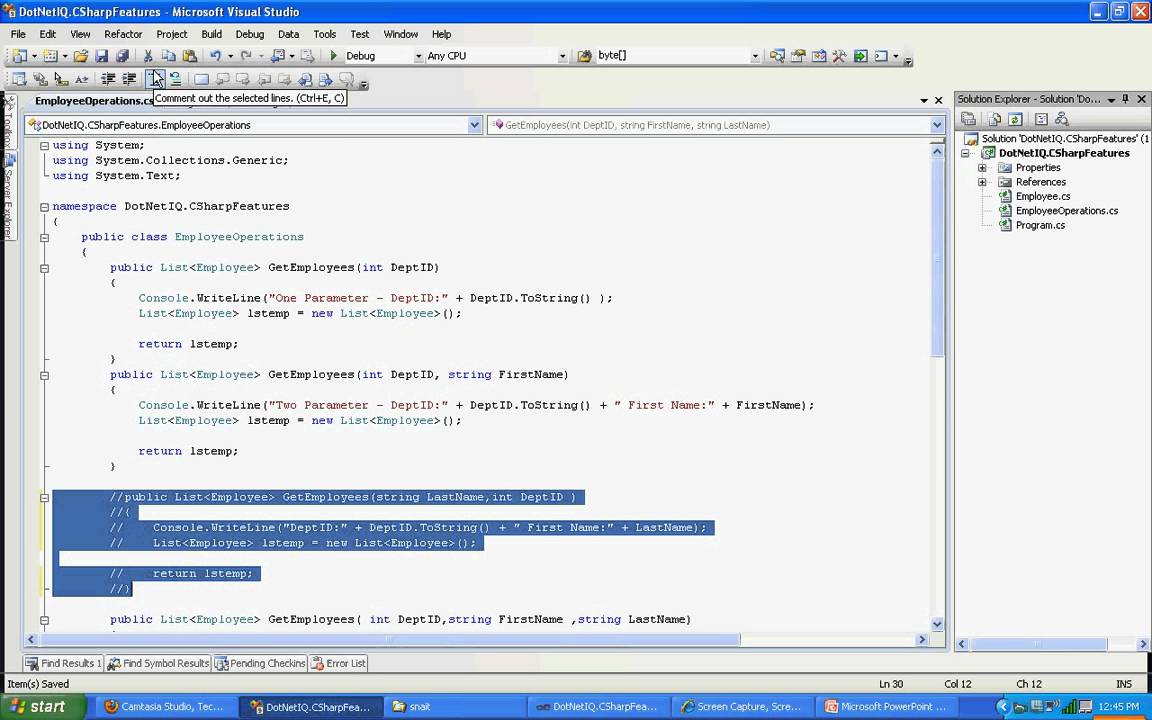 C C Sharp 40 New Features Optional Parametersnamed Parametersnet 40 Features Youtube