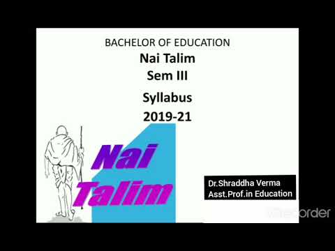 Syllabus of Nai Talim : Skill Based Learning - YouTube