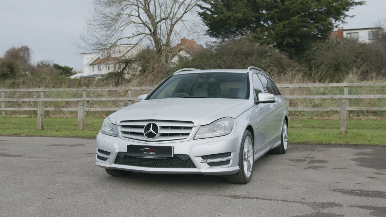 Silver Mercedes C-class 5dr Estate - YouTube