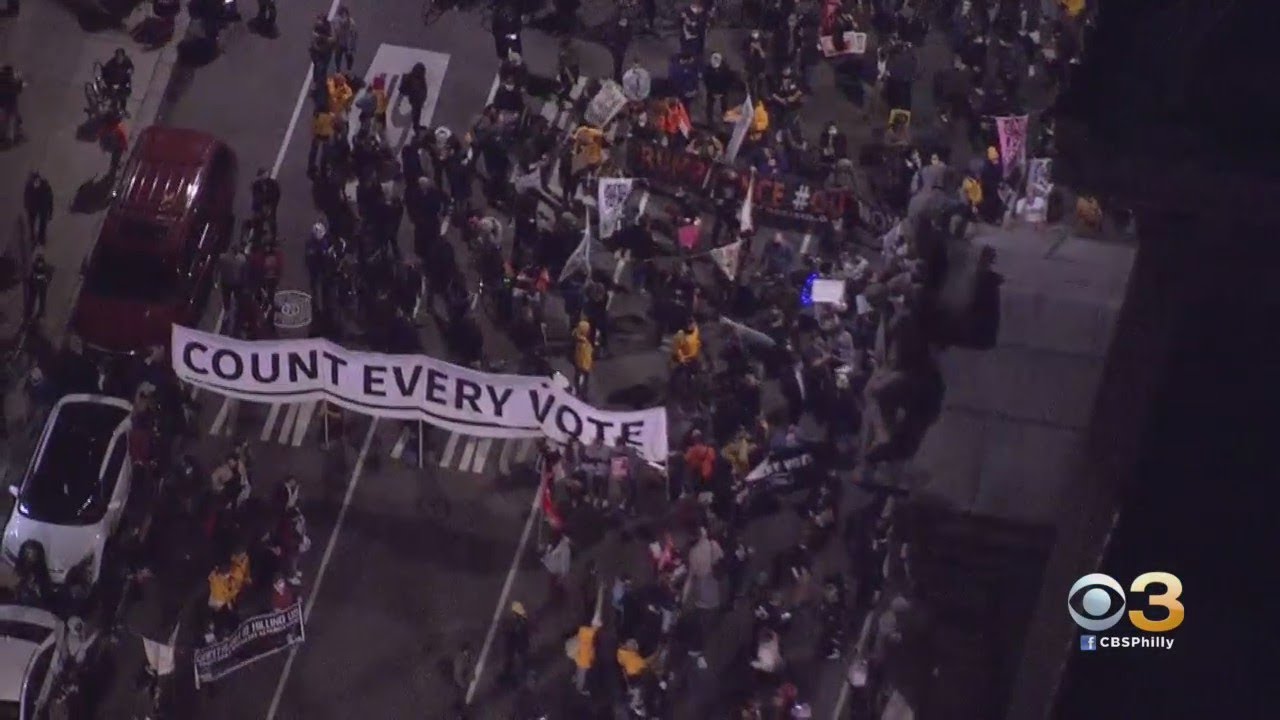 'Count Every Vote' Rally Marching Throughout Philadelphia - YouTube