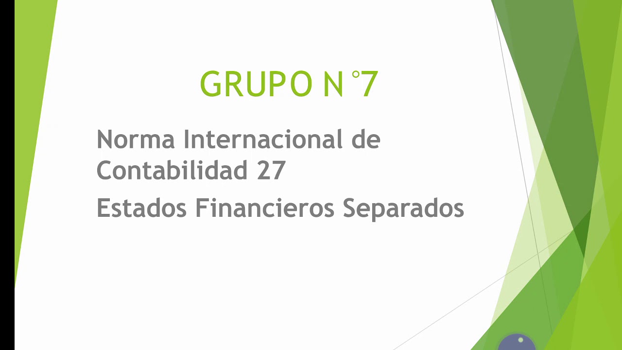 Nic 27 Estados financieros separados - YouTube