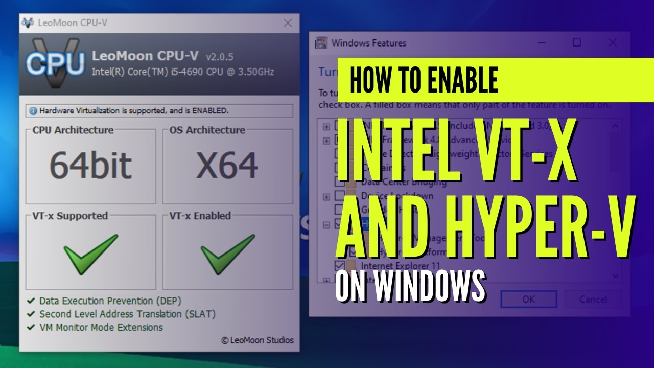 CARA MENGAKTIFKAN INTEL VIRTUALIZATION TECHNOLOGY (VT-X) DAN HYPER-V DI WINDOWS 10 - YouTube