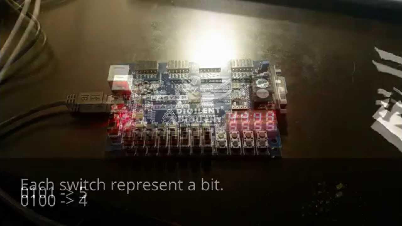 Binary to Decimal, Seven Segment Display on Basys 2, tutorial - YouTube