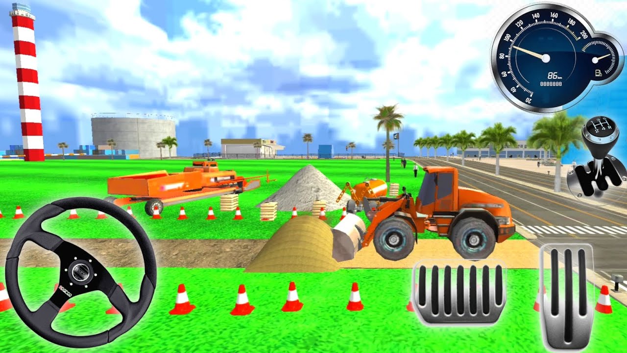 Mega City Road & Bridge Construction 3D Simulator Game Play Video ...