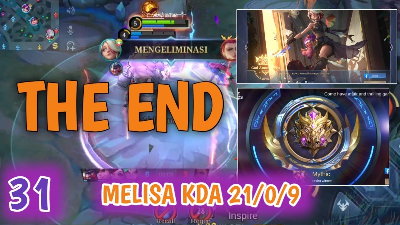 MLBB Ep. 108 ~Playing Mobile legend game : Melisa Kill 21 Die 0 Assist ...