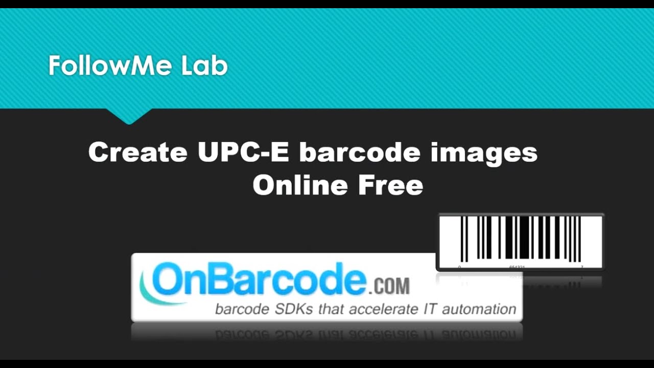 Free Online UPC-E Barcode Image Generator - YouTube