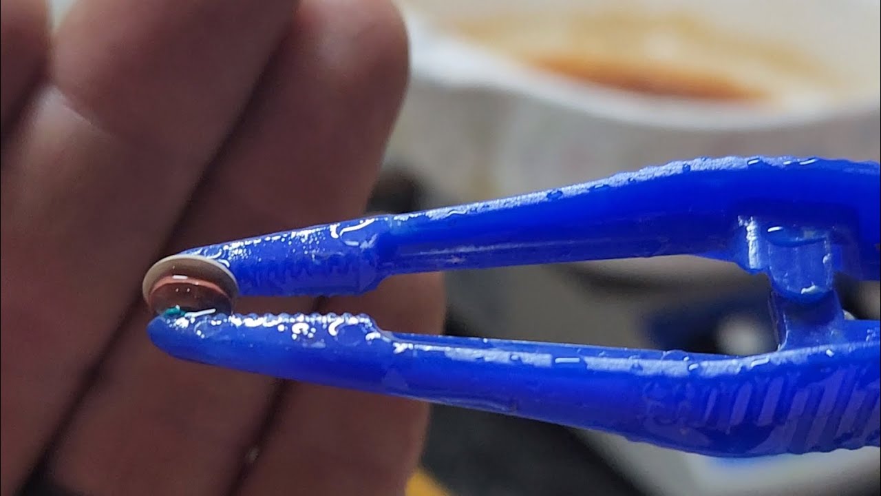 Citric acid, salt, H2O2 Silver recovery part 2 silver contact recovery ...