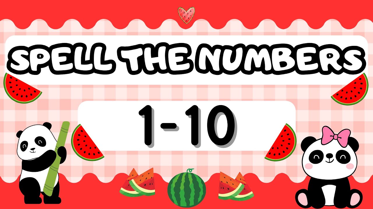 Numbers 1 to 10 with Panda | Learn to Spell with Panda | Learn Numbers ...