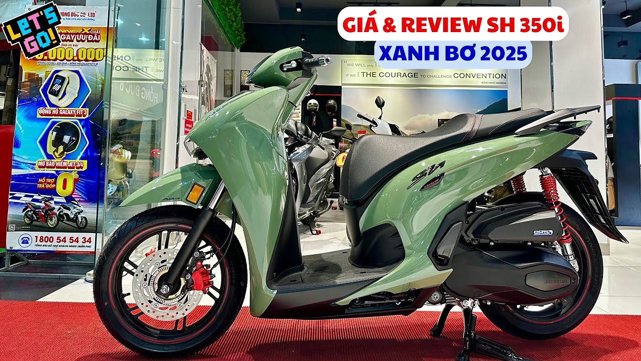 Giá & Review Chi Tiết Honda SH 350i Xanh Bơ 2025 Cực Chất Vừa Cập Bến ...