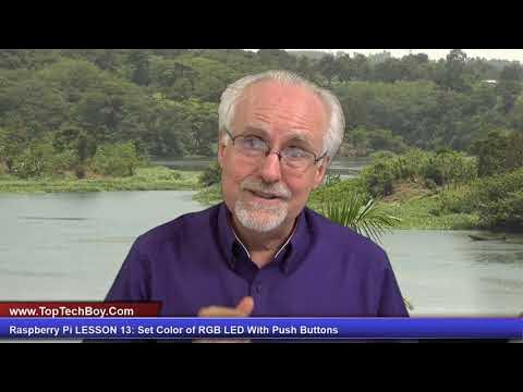 Raspberry Pi LESSON 13: Set Color of RGB LED with Push Buttons - YouTube