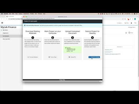 FIN3403: Introduction to Excel Projects (spreadsheet exercises) in the Pearson finance lab ...