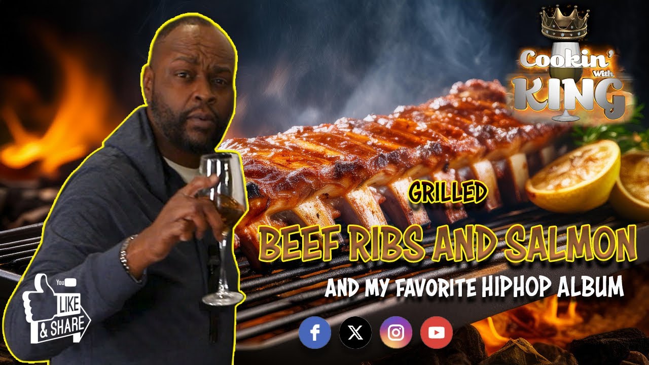 Cookin' With King: Grilled BEEF RIBS AND SALMON!!! and talked my ...