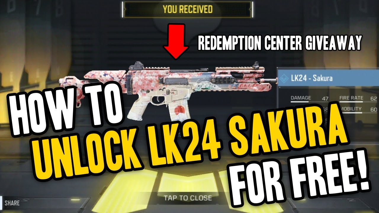 *TIPS* How to UNLOCK LK24 SAKURA GUN for FREE! | With Redeem Code ...
