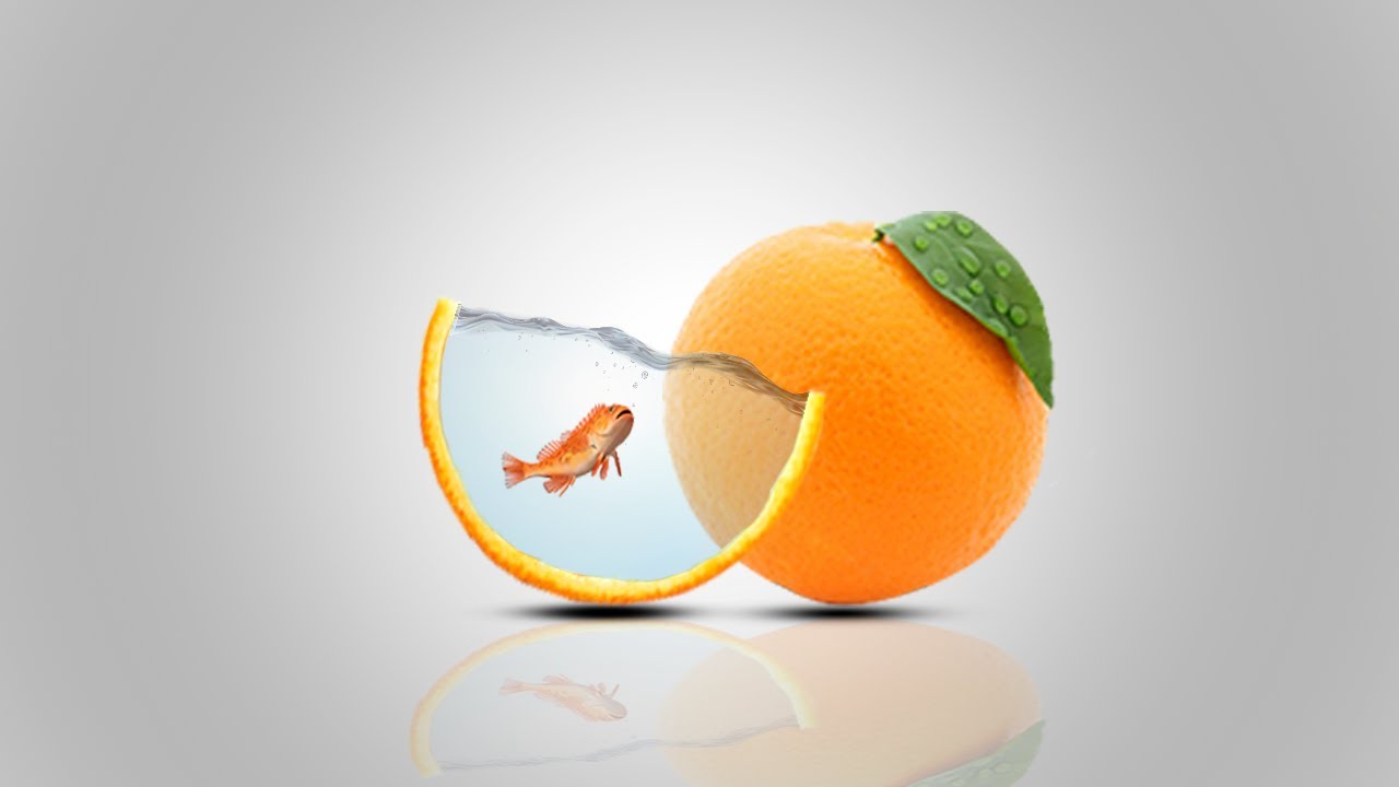 Make Simple Photoshop Manipulation Fish And Water Splash In Orange ...