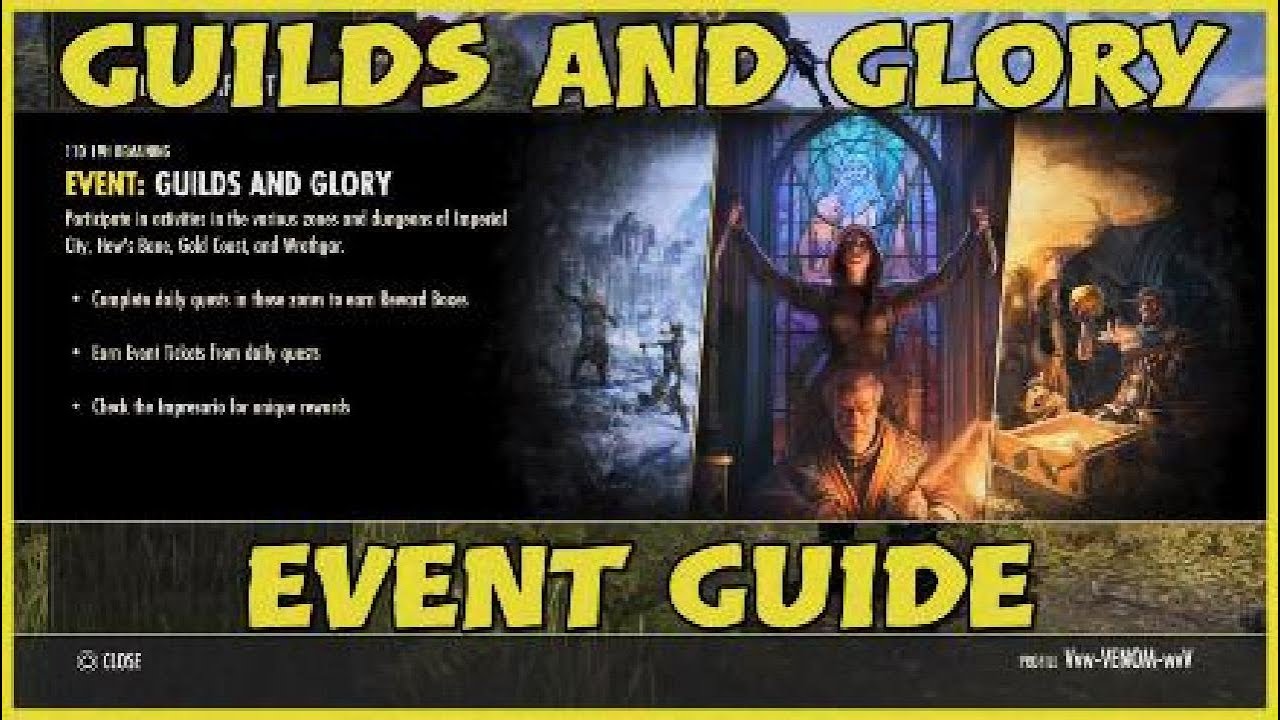 Eso| Guilds And Glory Event Guide - YouTube