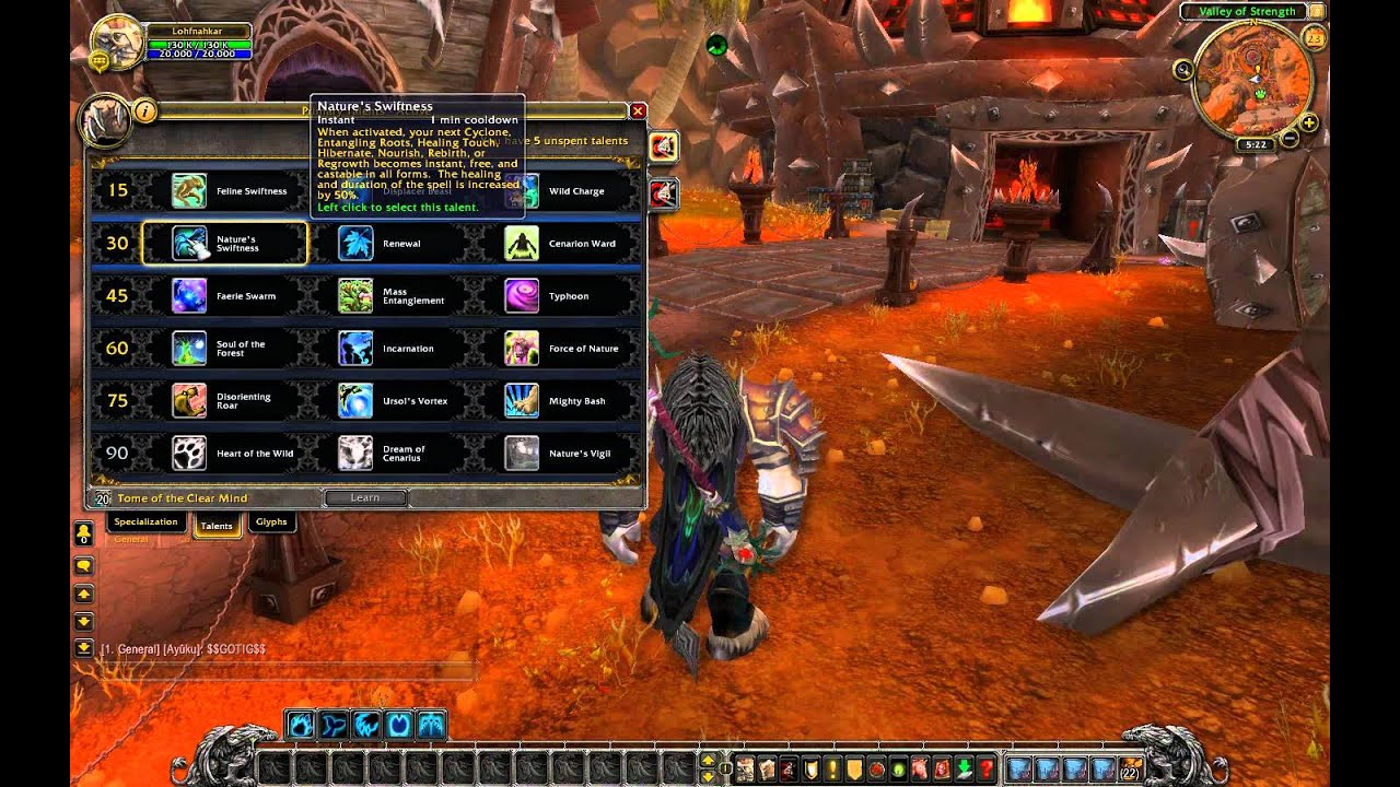 World of Warcraft MOP Druid Talent Preview - YouTube