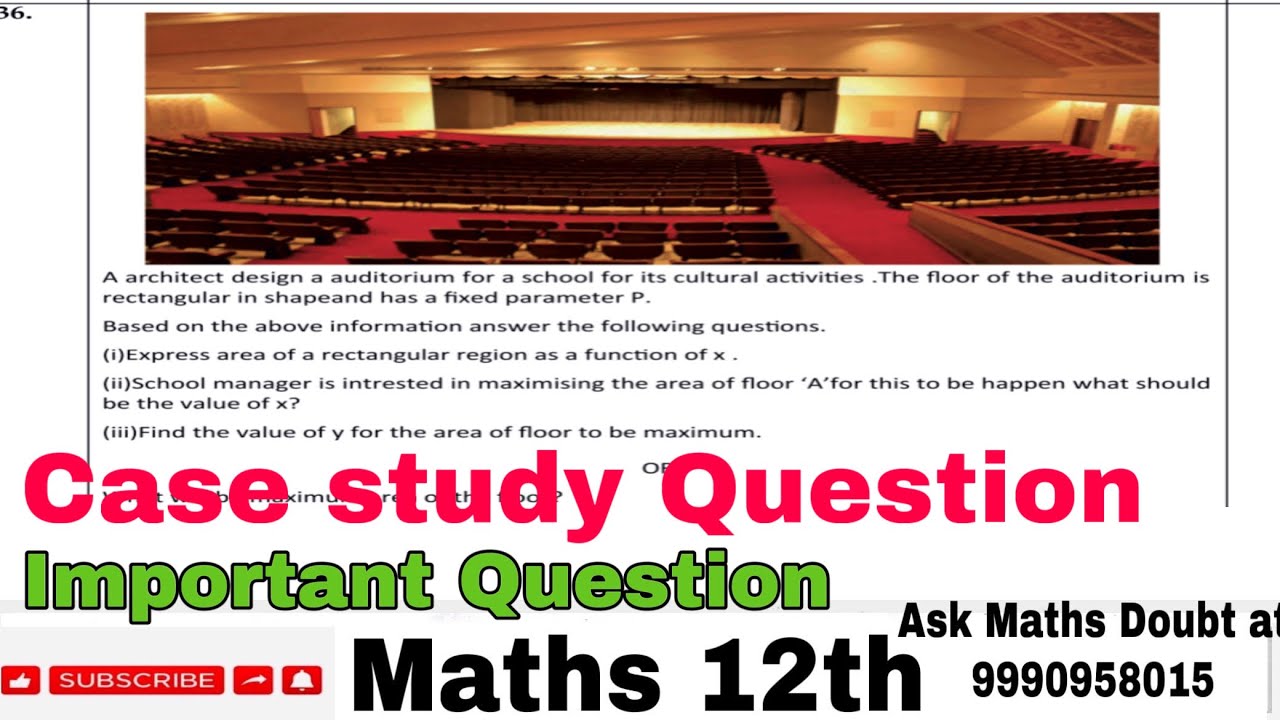 A architect design an auditorium for a school for its cultural activities .The floor.. Case ...