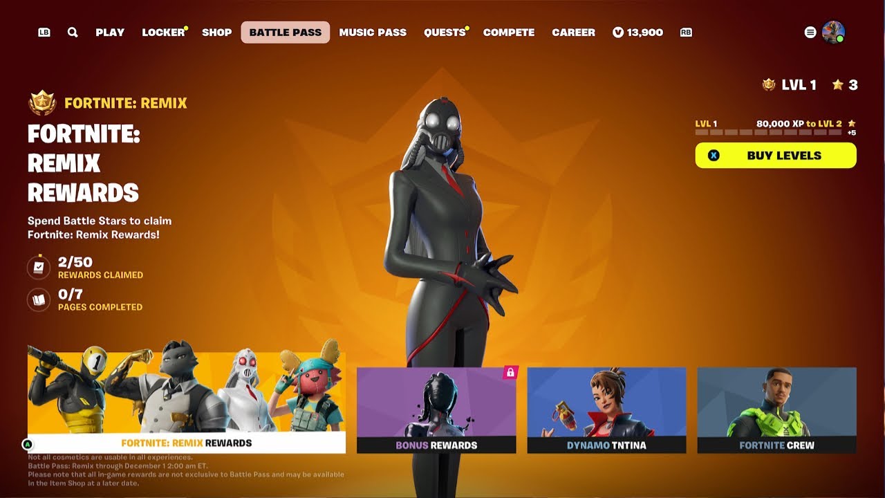 FORTNITE FIRST LOOK BATTLE PASS CHAPTER 2 REMIX - YouTube