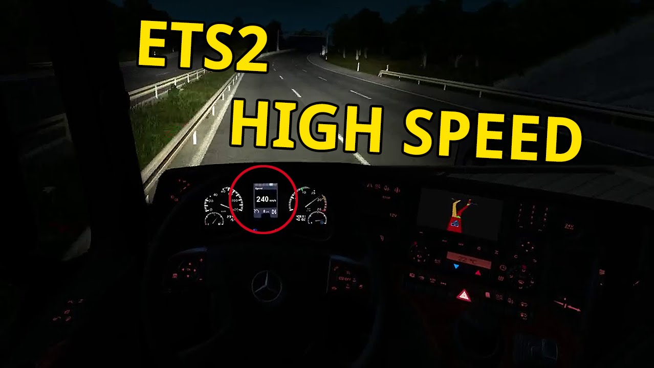 ETS 2 - HIGH SPEED DRIVING ON AUTOBAHN: 240 KM/H - YouTube