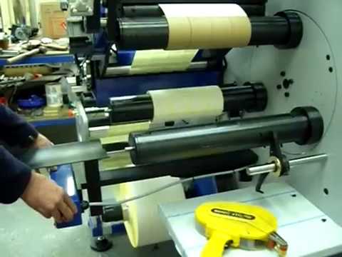 Daco PLR350 Semi-automatic turret rewinder - YouTube