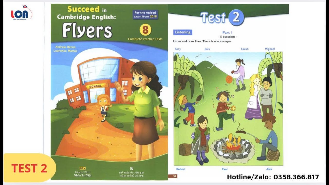 FLYERS SUCCEED 8 Complete Practice Tests TEST 2 - LISTENING TEST 2 ...