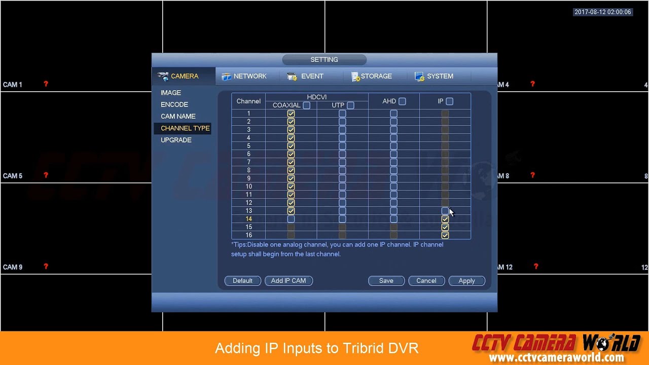 How to Add IP Camera Inputs to a security DVR - YouTube