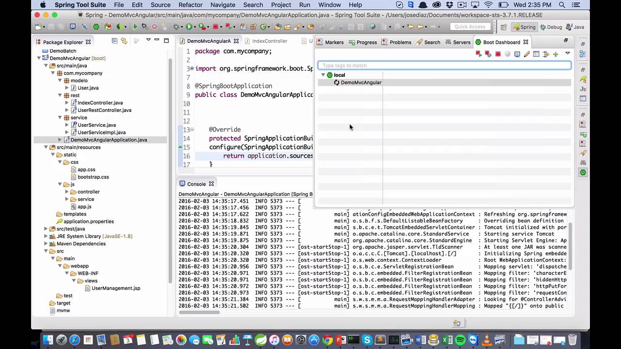 Simple Demo Usando Spring Boot Con Angularjs Youtube