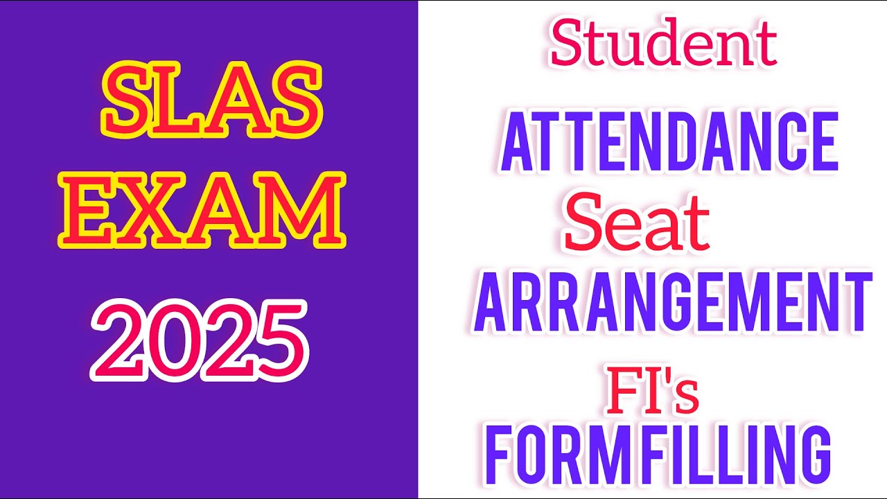 Slas exam seating arrangement|attendance|FI's form fill up in Tamil ...